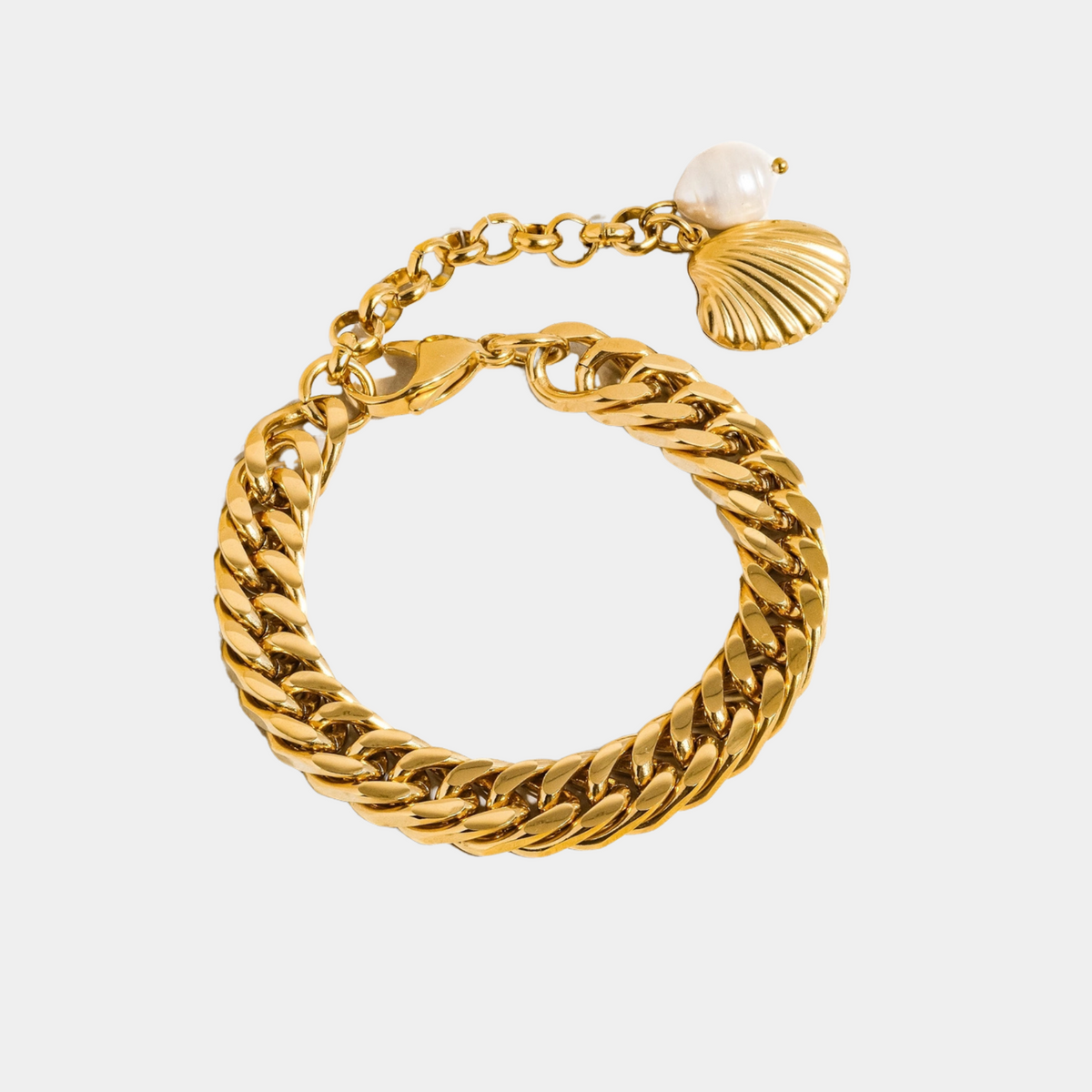 Ariel Link Bracelet – GOLD x TEAL